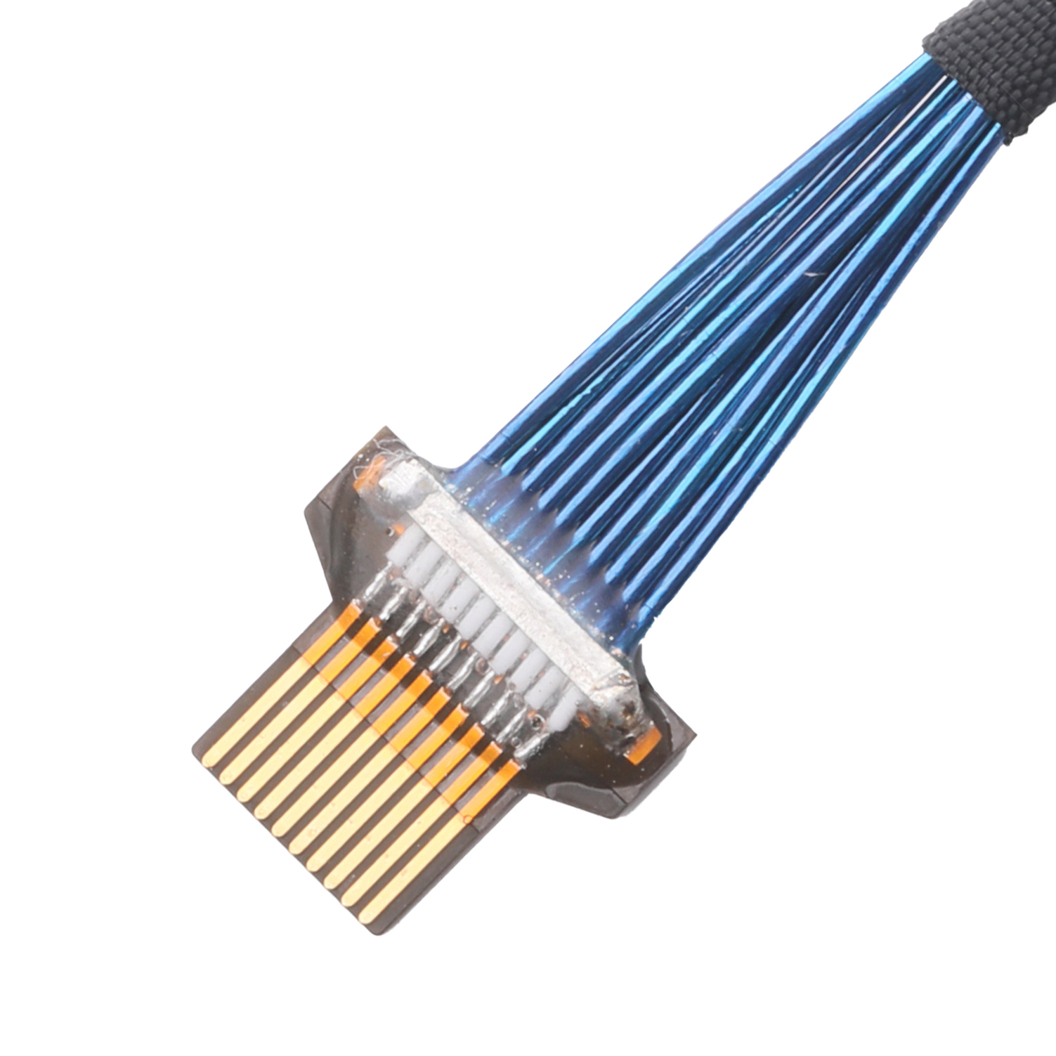 36AWG 마이크로 코아시얼 케이블 50Ω 임페던스 FPC 10-Pin에서 FPC 10-Pin UL1354